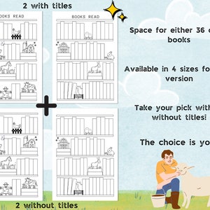 Farm Theme Books Read Digital Printable, Reading Book Log Tracker ...