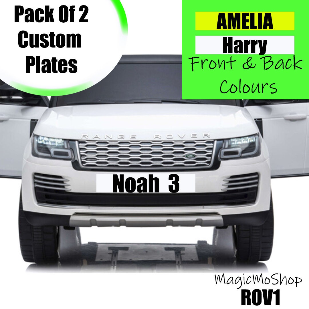 Custom Number Name Plates for Kids Ride on Electric Toy Cars ...