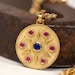 Greek Byzantine Necklace, 14K Gold Multi Gemstone Byzantine Pendant ...