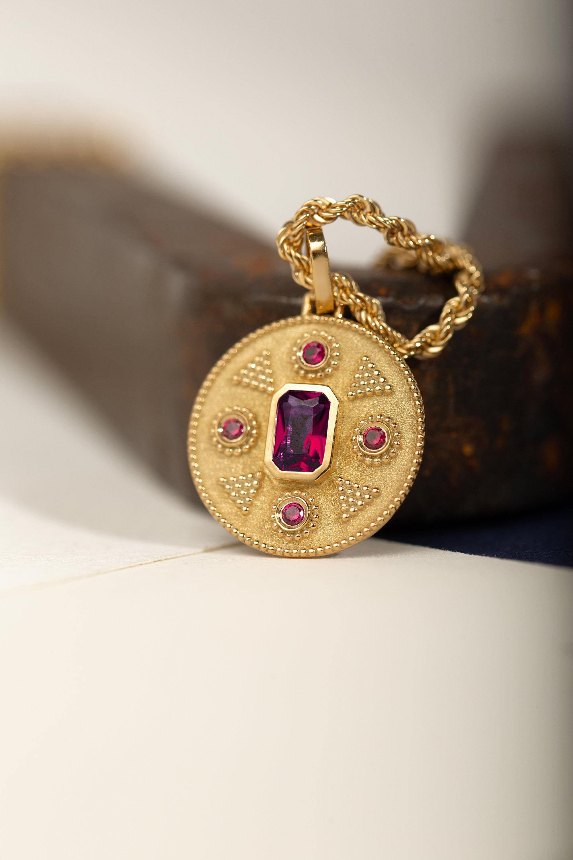 Red Ruby Byzantine Necklace, Gold Byzantine Jewelry, Gold Women Ruby ...
