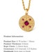 Ruby Byzantine Pendant: 14K Solid Gold Ancient Greek Necklace - Etsy
