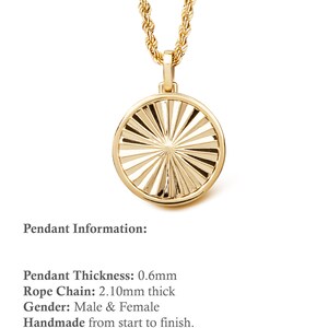 14K Gold Sun Necklace, Dainty Sunbeam Pendant, Personalized Sunburst ...