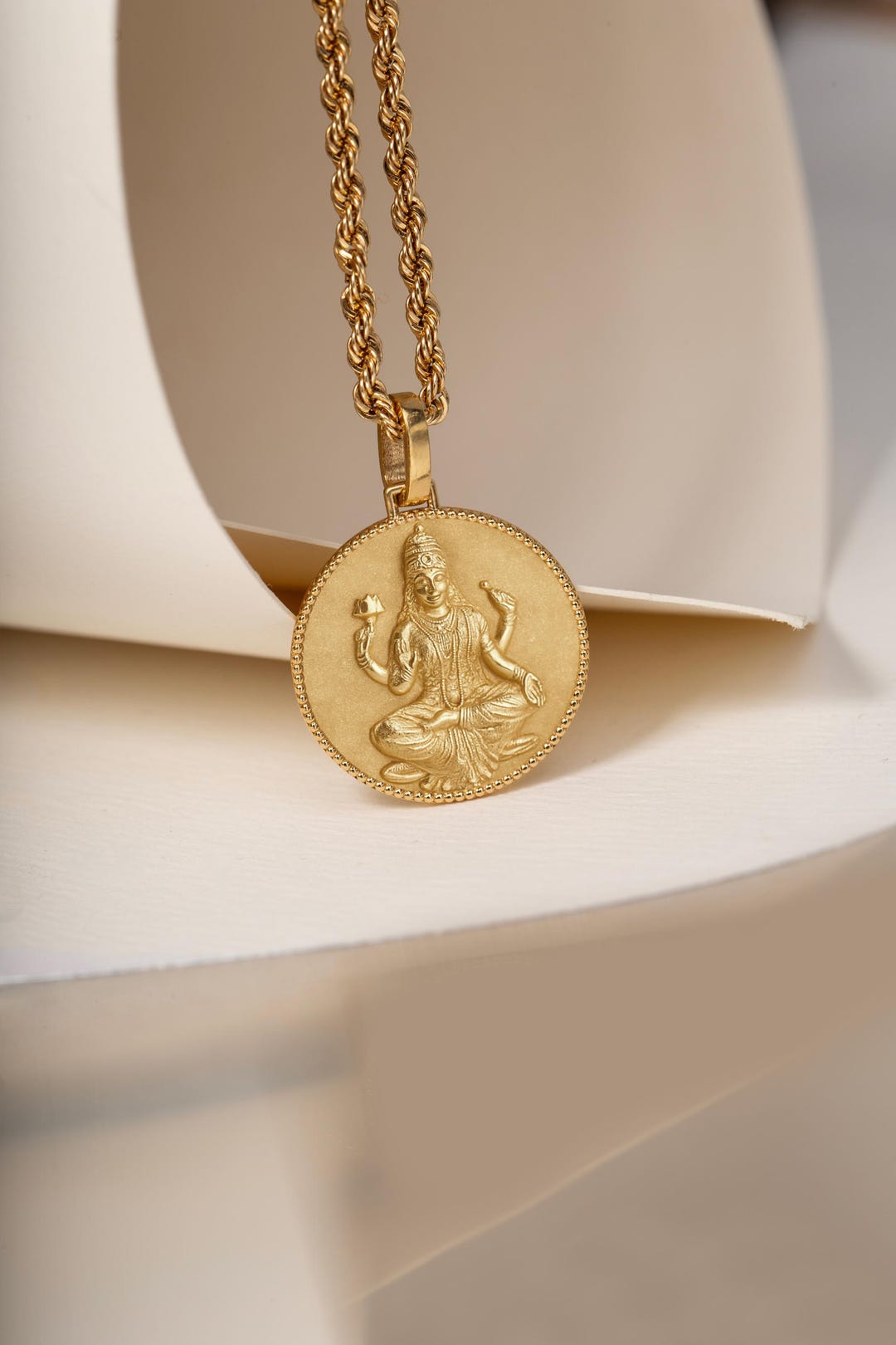 14K Solid Gold Goddess Parvati Charm: Mountain Goddess Gift Jewelry - Etsy