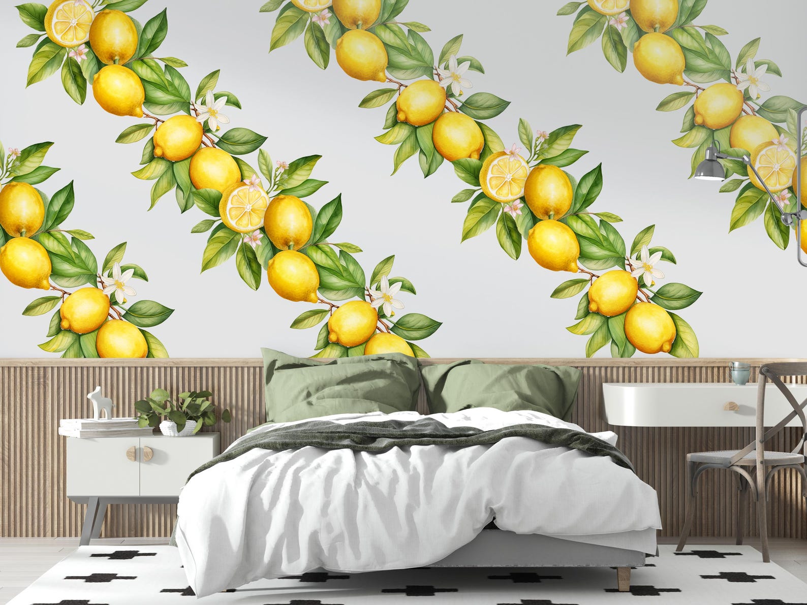 Lemon Mediterranean Watercolor Clip Arts | Citrus Elements and Seamless ...