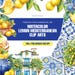 Lemon Mediterranean Watercolor Clip Arts | Citrus Elements and Seamless ...