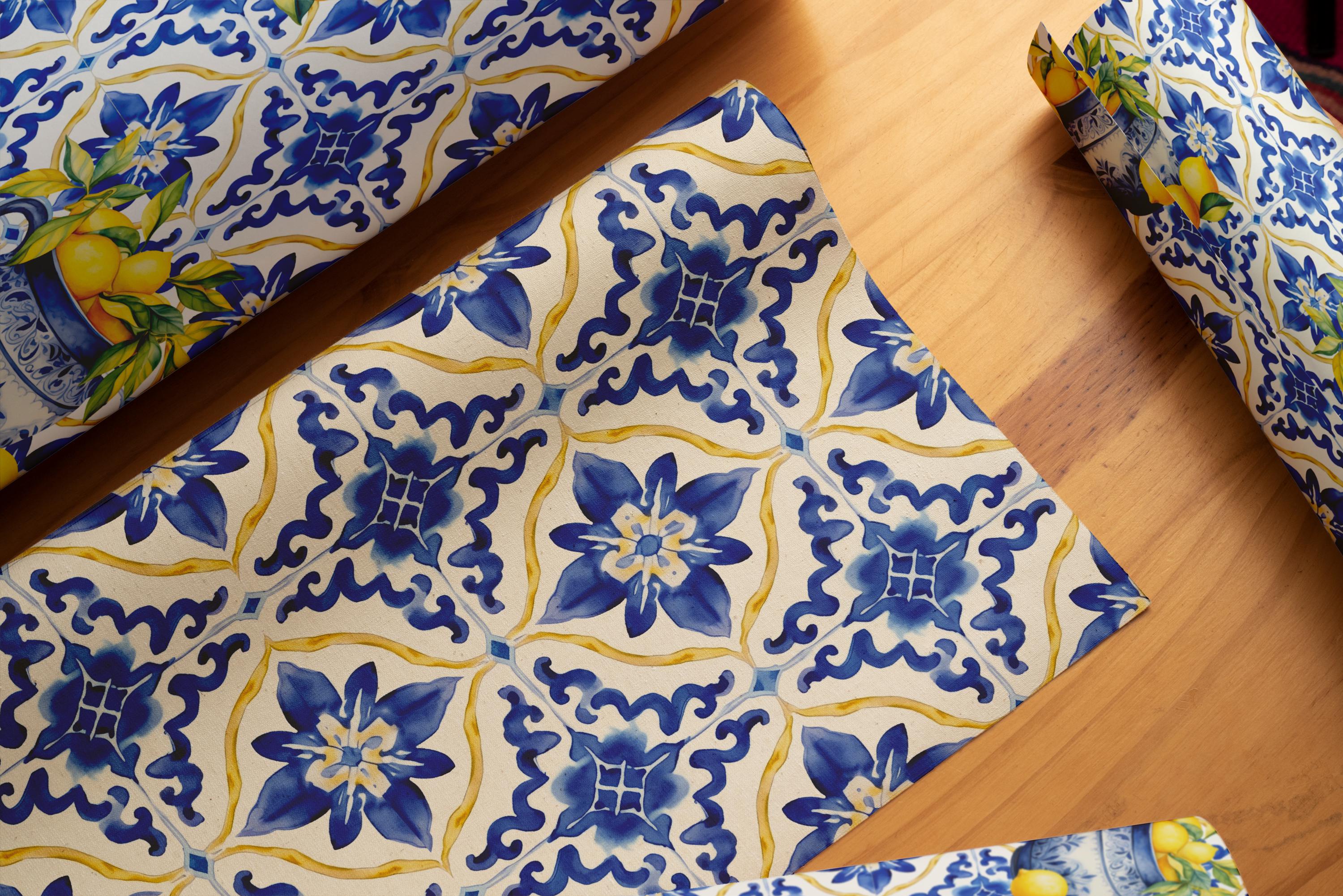 Lemon Mediterranean Watercolor Clip Arts | Citrus Elements and Seamless ...