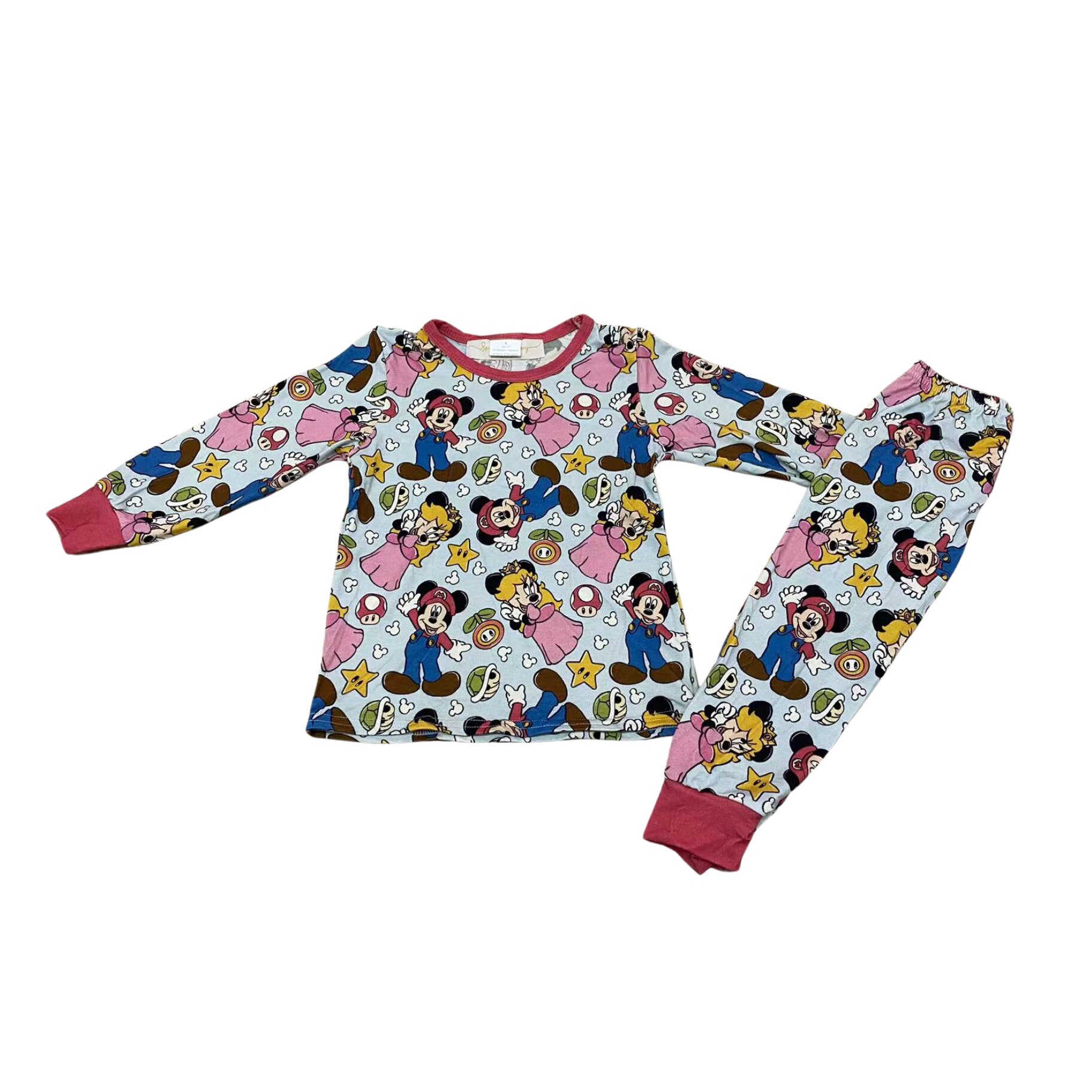 Mickey & Minnie Play Mario Pajamas - Etsy