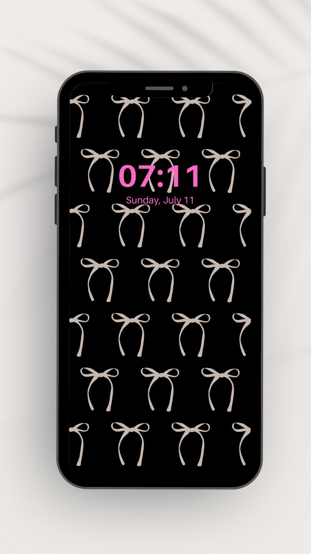 Black & Cream Bow Wallpaper | Digital Wallpaper for Phone | Neutral ...