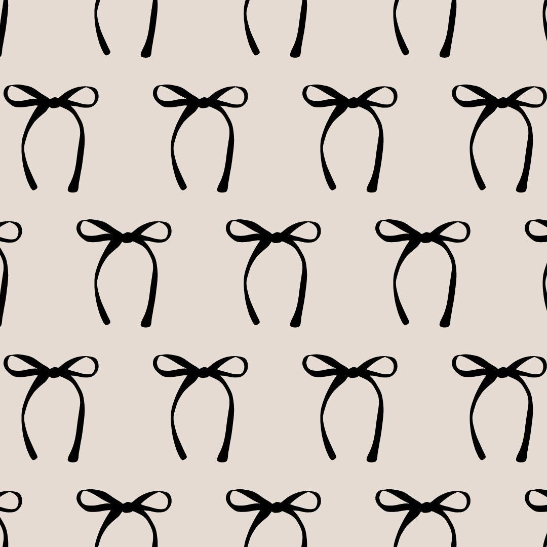 Black & Beige Bows | Digital Wallpaper for Phone | Neutral Aesthetic ...