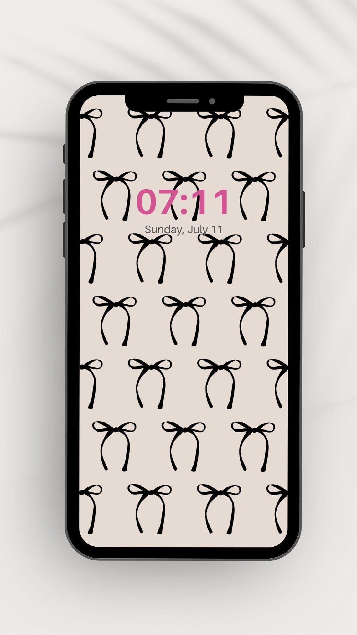 Black & Beige Bows | Digital Wallpaper for Phone | Neutral Aesthetic ...