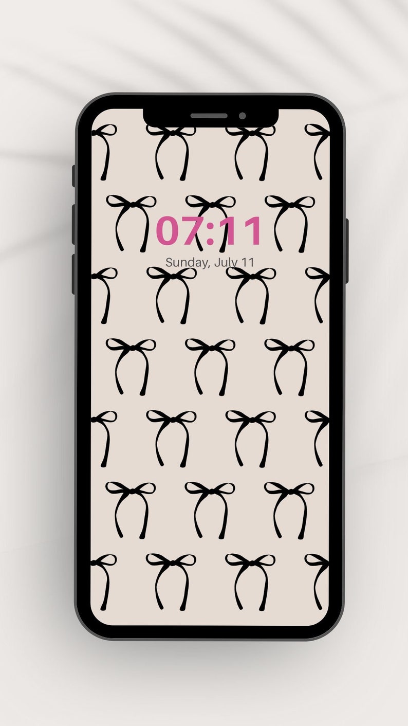 Black & Beige Bows | Digital Wallpaper for Phone | Neutral Aesthetic ...