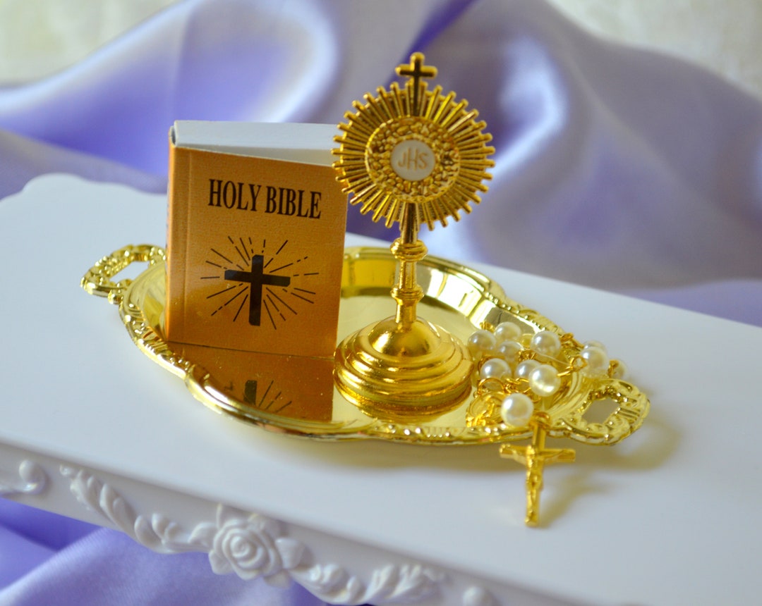 The Religious Elf, 4 Piece Christian Lot, Mini Bible, Rosary ...