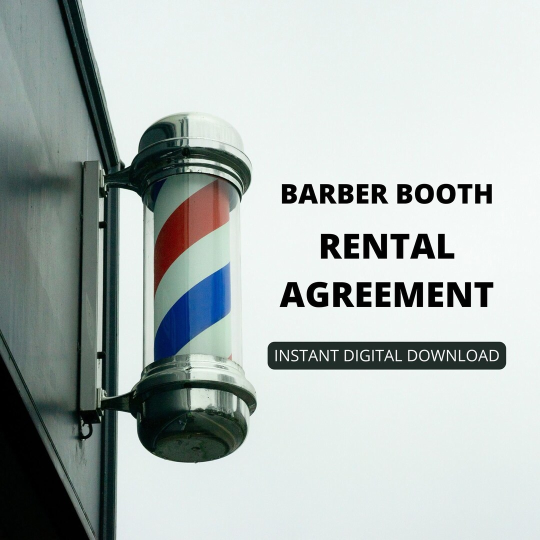 Barber Booth Rental Agreement - Etsy