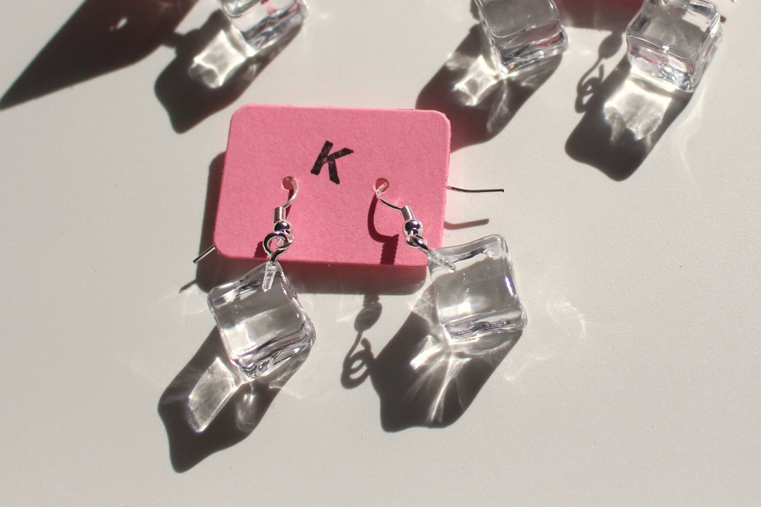 Eiswürfel Ohrringe lustig Miniatur Getränk Eis y2k earrings ice cubes ...