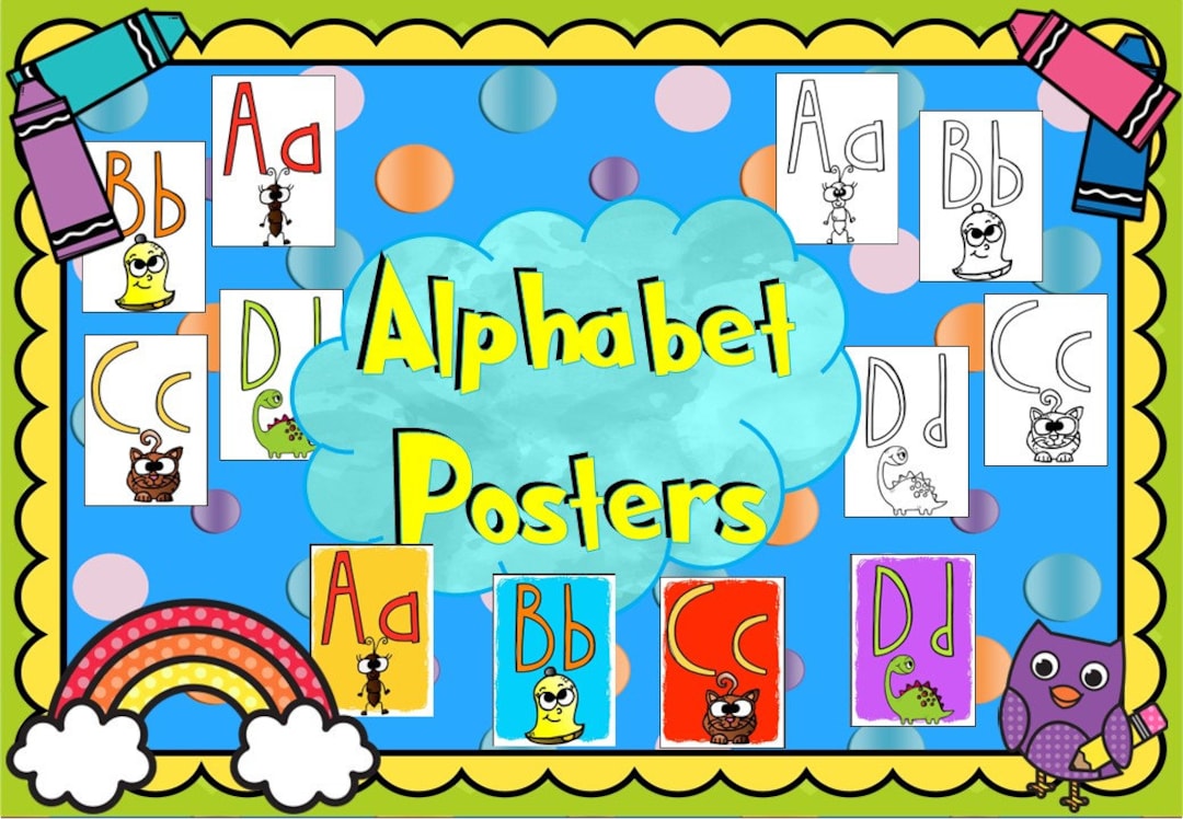 Alphabet Posters, Alphabet, Posters - Etsy