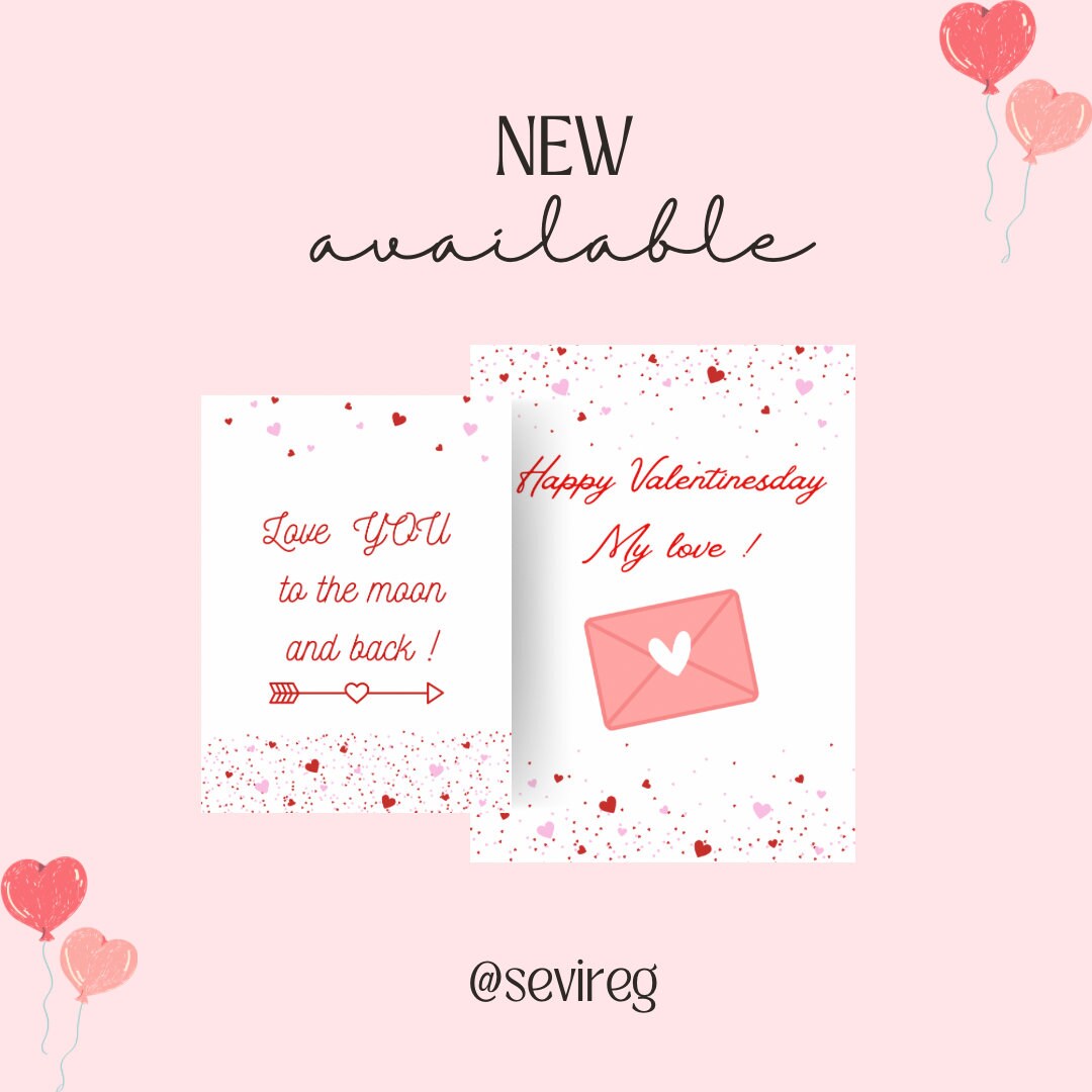 PRINTABLE Valentine's Day Card, Digital Download - Etsy
