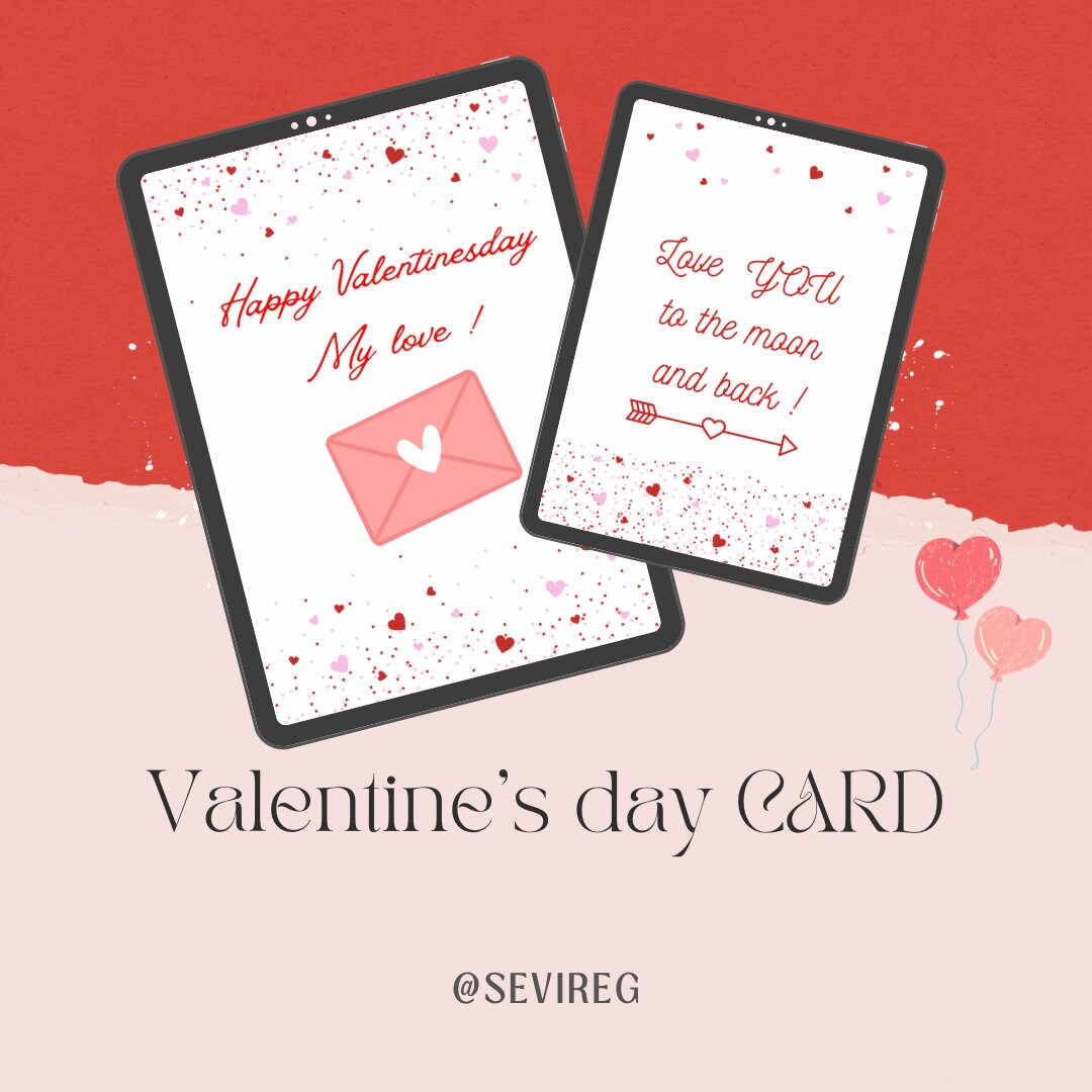 PRINTABLE Valentine's Day Card, Digital Download - Etsy