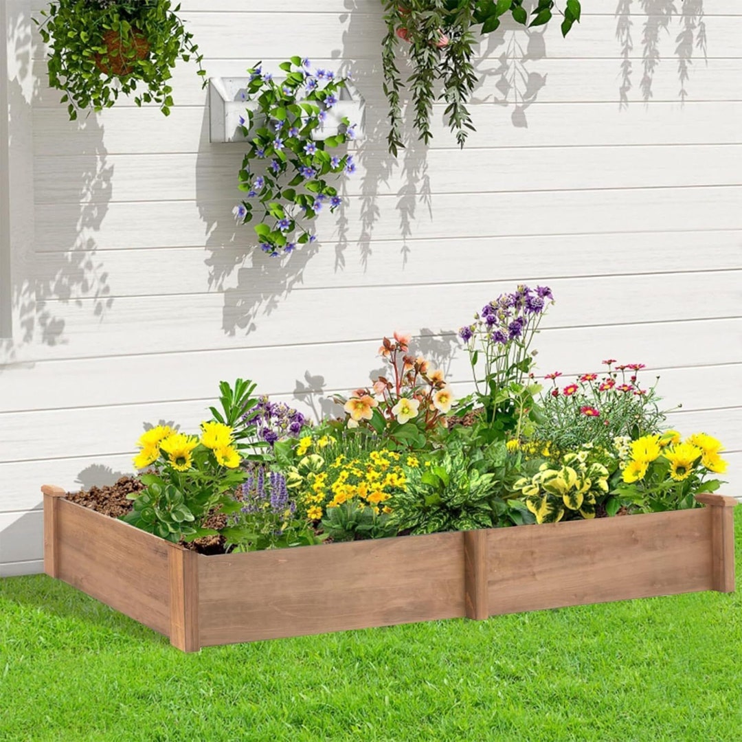 Garden Bed Wooden Outdoor Planter Box - Etsy