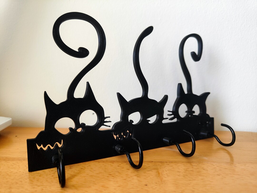 Three Funny Cats Key Holder. - Etsy