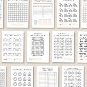 Money Saving Challenge, Savings Tracker Printables, Savings Tracker ...