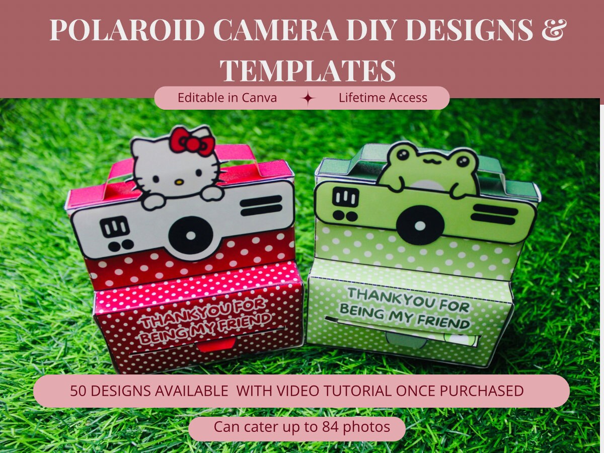 Polaroid Inspired Camera DIY Template Polaroid Card Camera Cut File ...