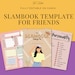 Slambook Template for High School College Elementary | Memory Book ...