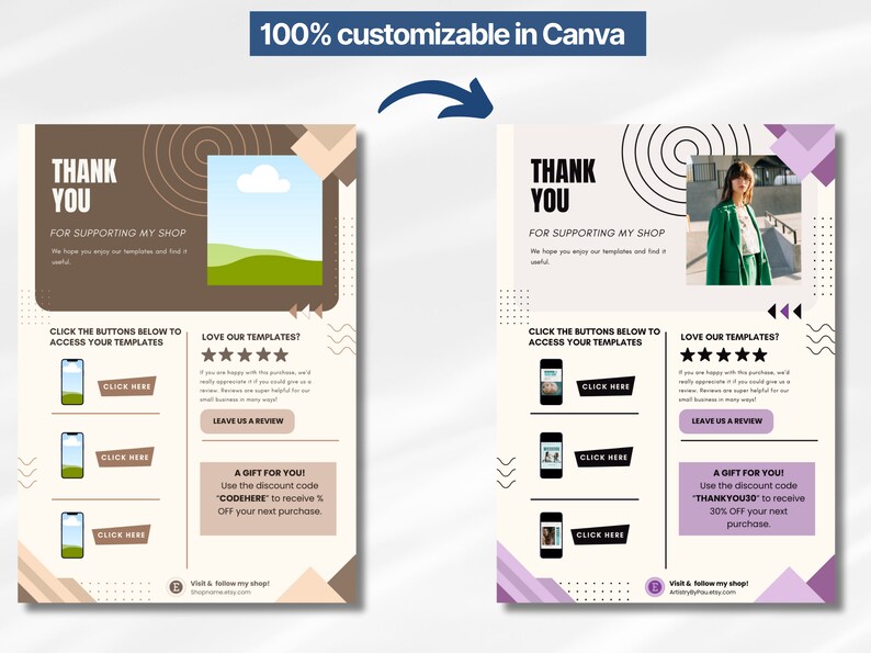 Etsy Digital Product Instructions Template, Thank You Note for Digital ...