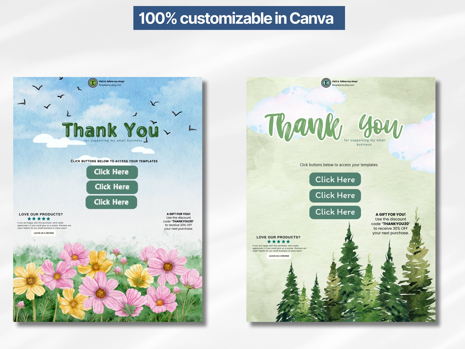 Etsy Digital Product Instructions Template, Thank You Note for Digital ...
