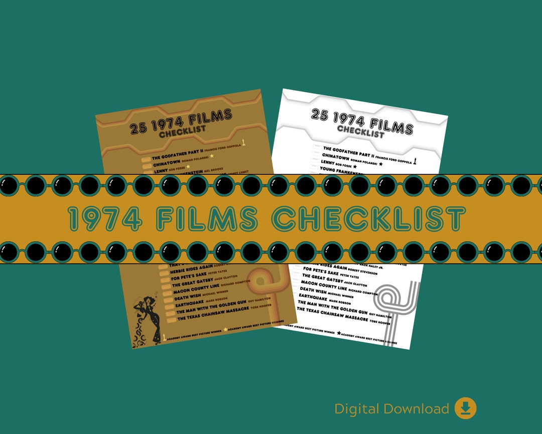 1974 Film Checklist 70s Movies Tracker Feature Film Challenge Classic ...