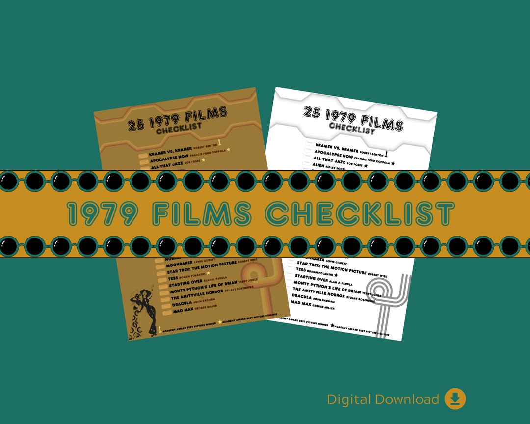 1979 Film Checklist 70s Movies Tracker Feature Film Challenge Classic ...