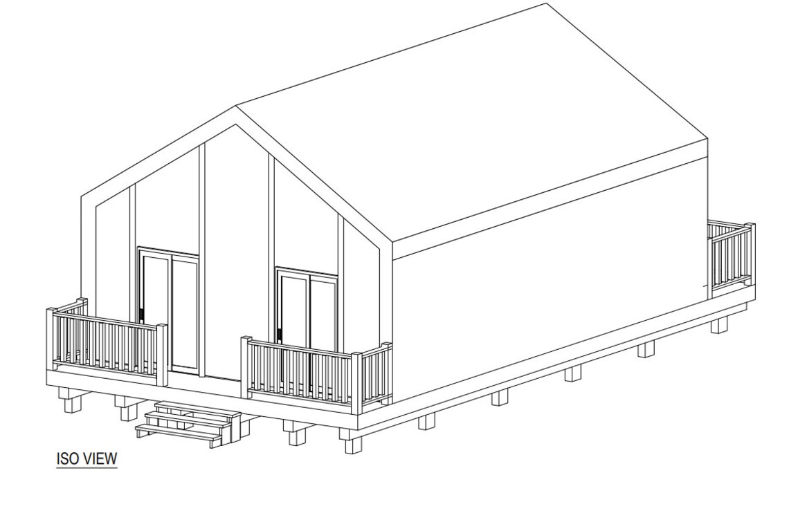 Nordic A Frame House 24' X 36'ft Custom 1145SF Cabin Blueprint PDF Set ...
