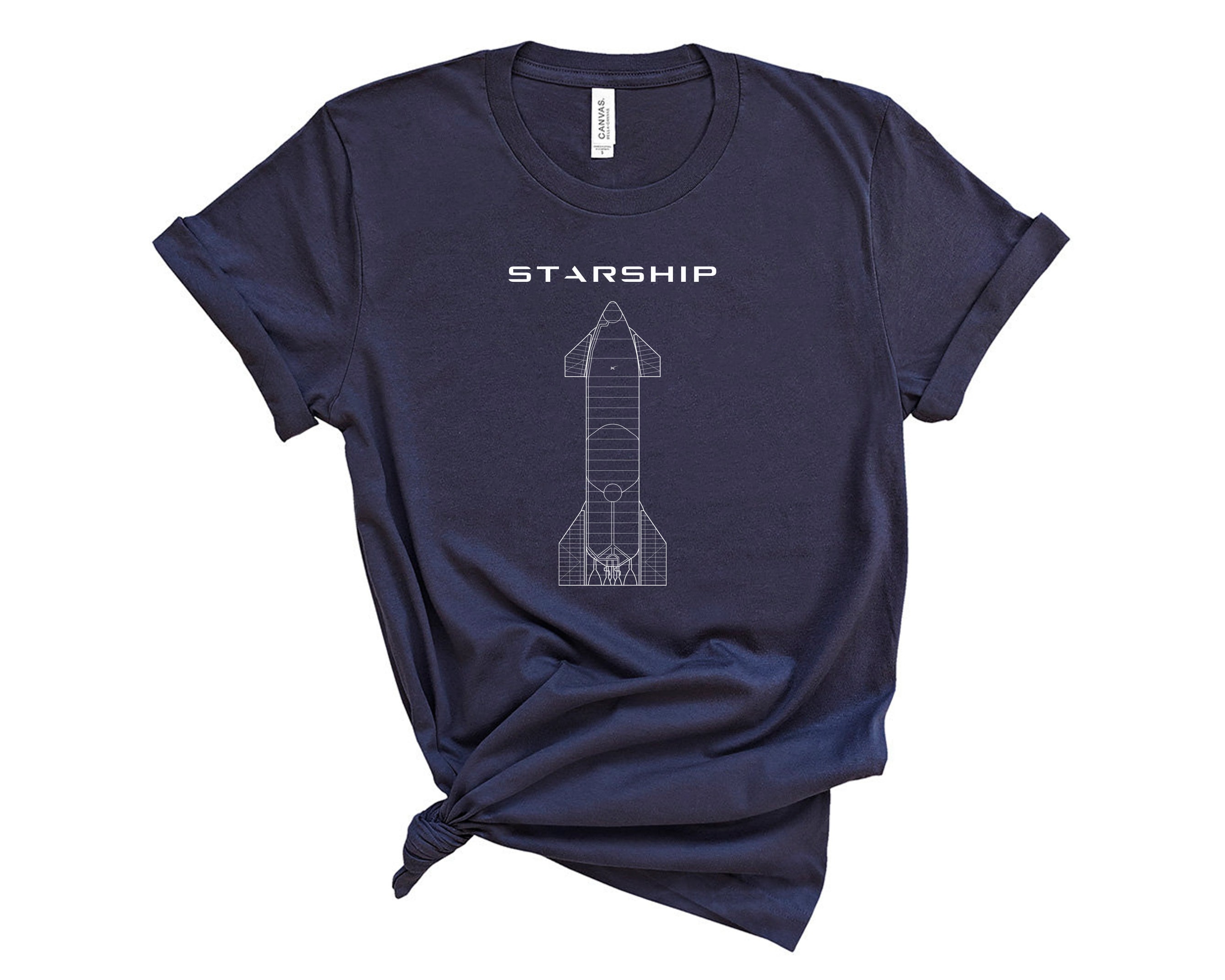 Spacex Starship T-shirt, Space Exploration Tee, Spaceship Diagram Shirt ...