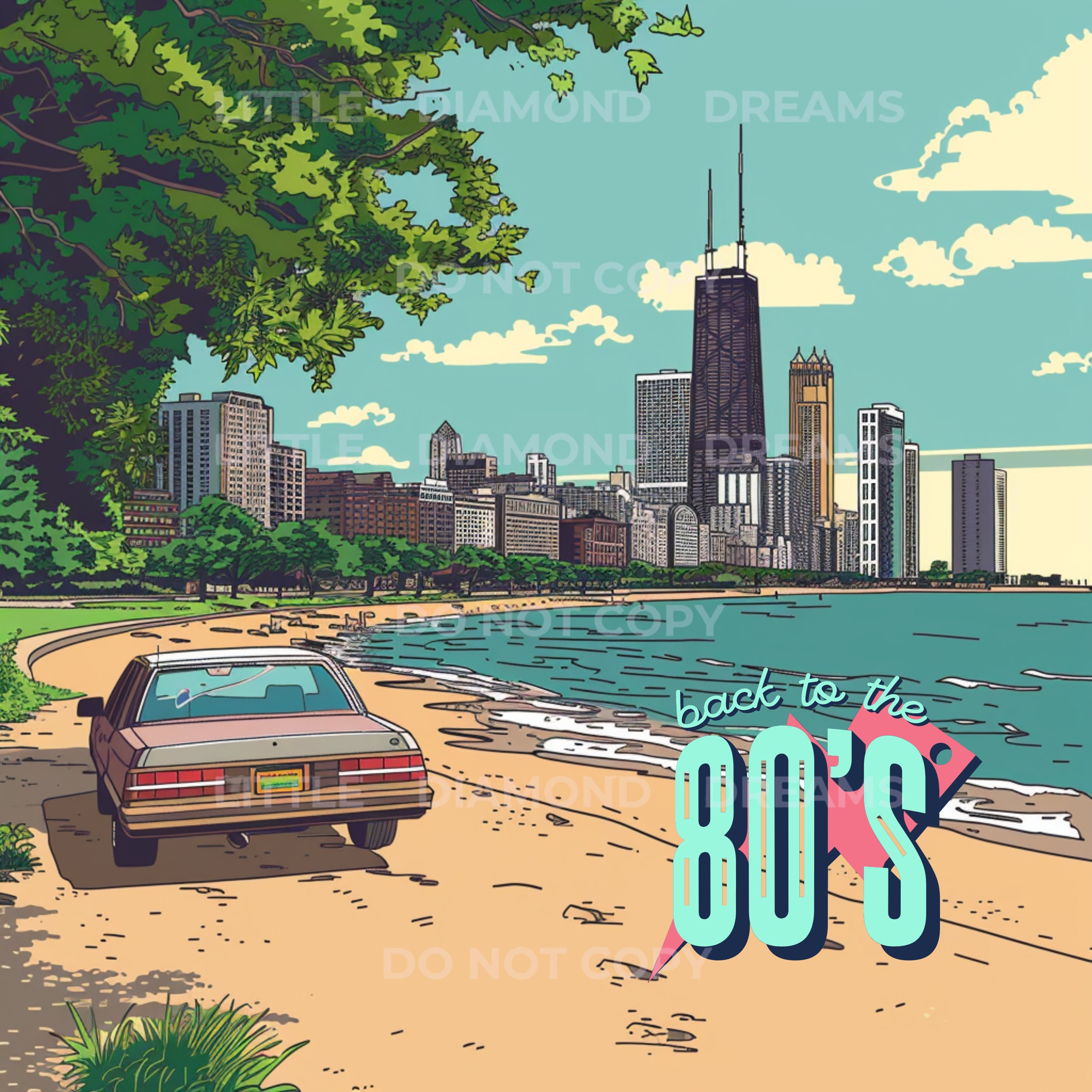 80's Nostalgia Art Bundle | Four Colorful Printable Wall Art Prints ...