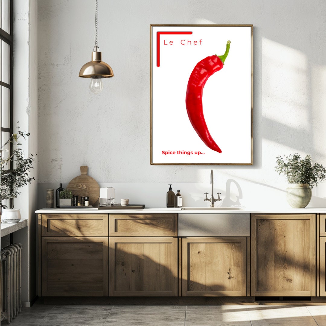 Red Chili Pepper Digital Printable for Chefs and Food Lovers - Etsy
