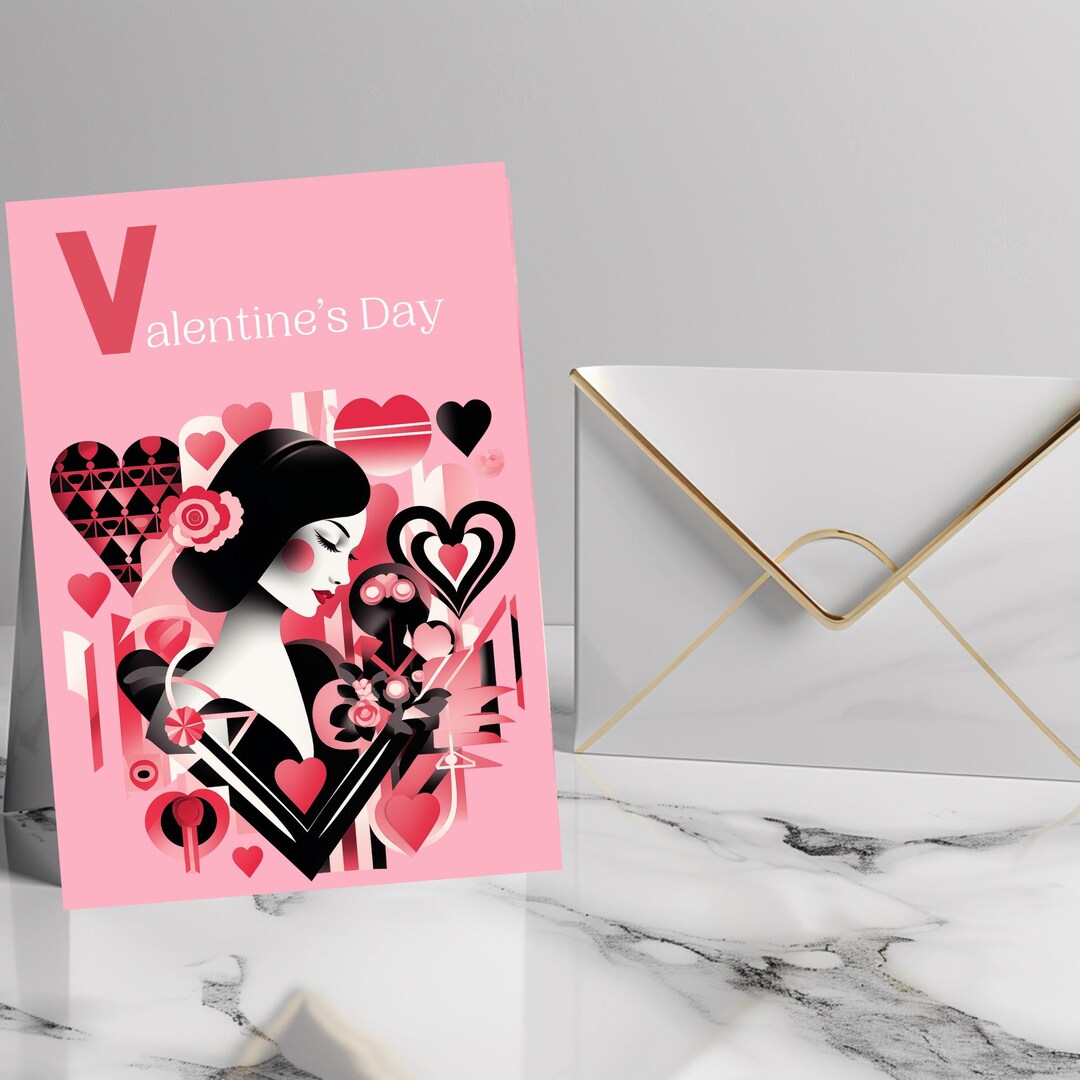 Luxury Valentine Card | Digital Download | Printable Love Greeting ...
