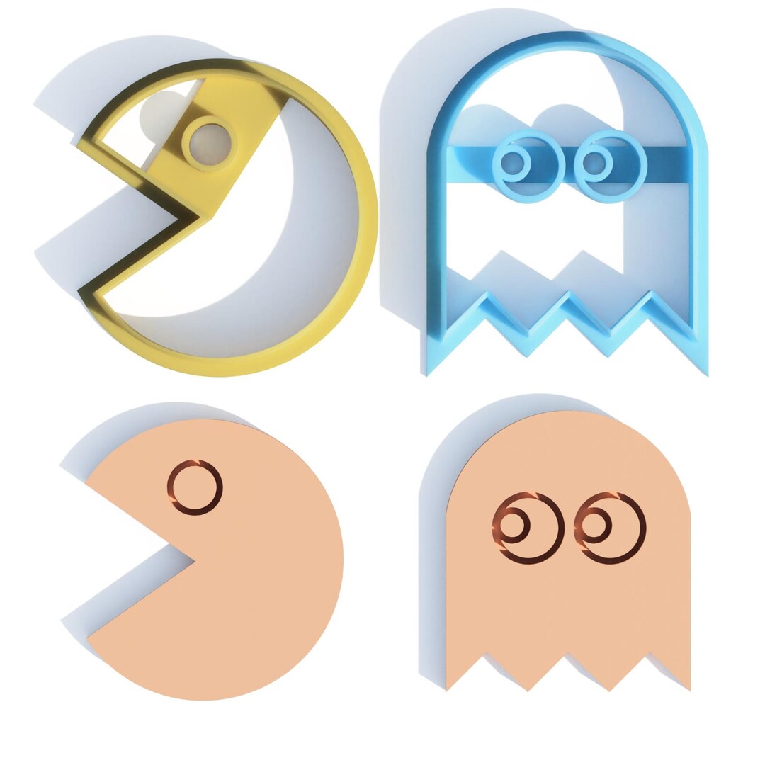 Arcade Characters Cookie Cutter & Embosser Stamps Set Kids TV Movie ...