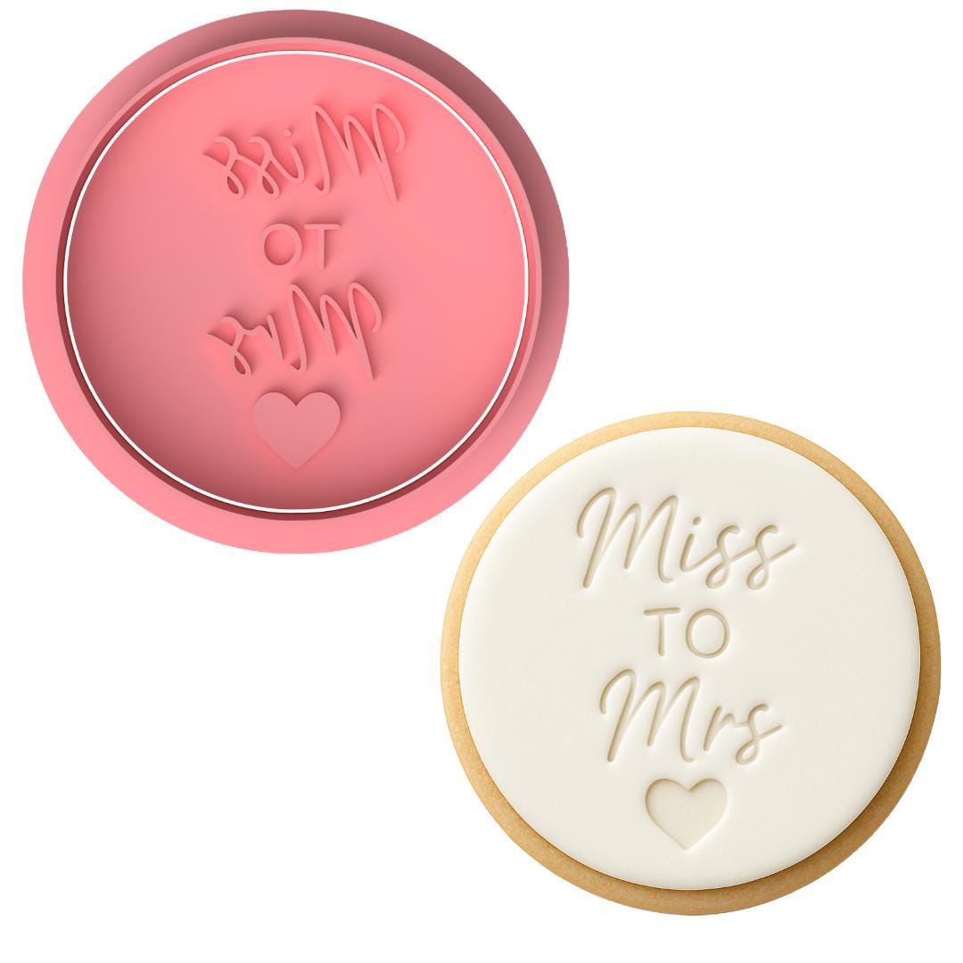 Miss to Mrs Cookie Cutter & Stamp - Etsy