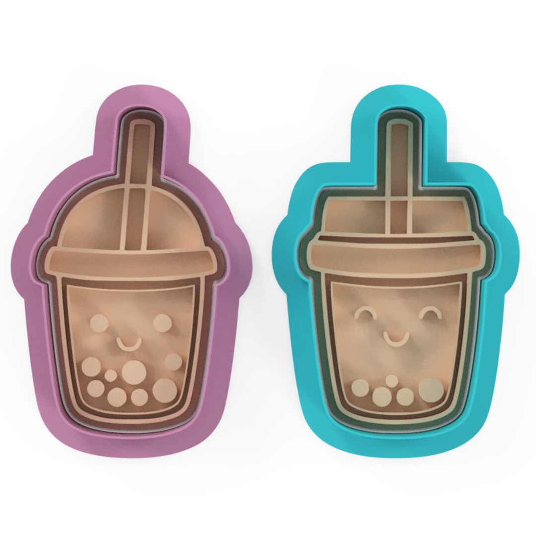 Bubble Tea Boba Tea Cookie Cutter and Embosser Stamp Set Drink - Etsy ...