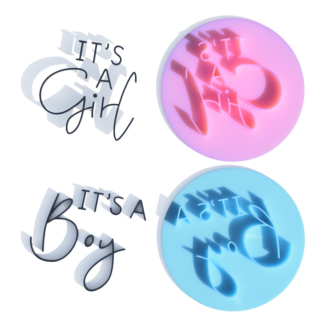 It's a Boy It's a Girl Baby Shower Embosser Stamp Cookie Cutter - Etsy