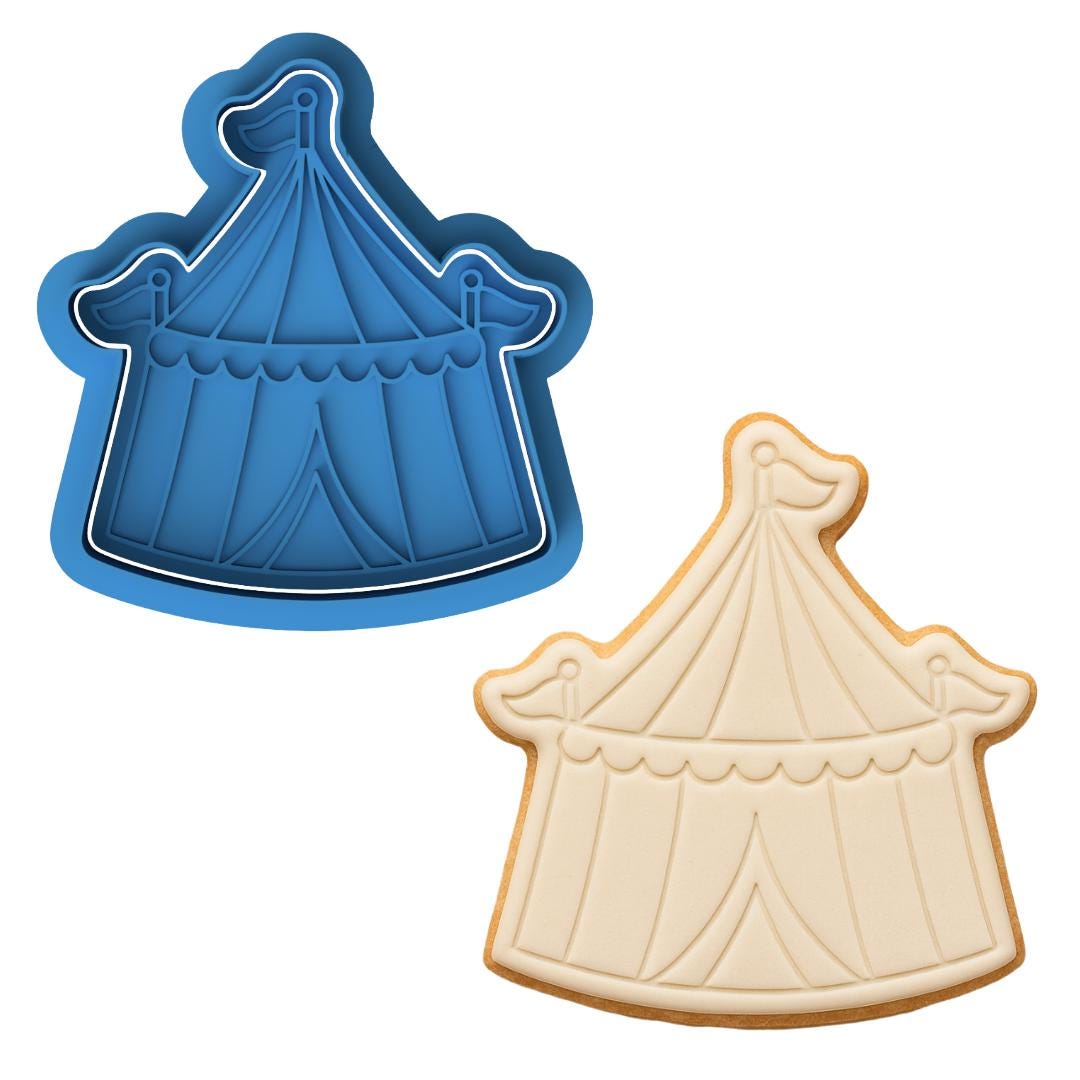Circus Tent Cookie Cutter & Embosser Stamp - Etsy
