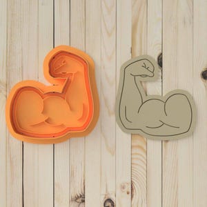 Gym Workout Muscles Cookie Cutter and Embosser Stamp Set - Etsy