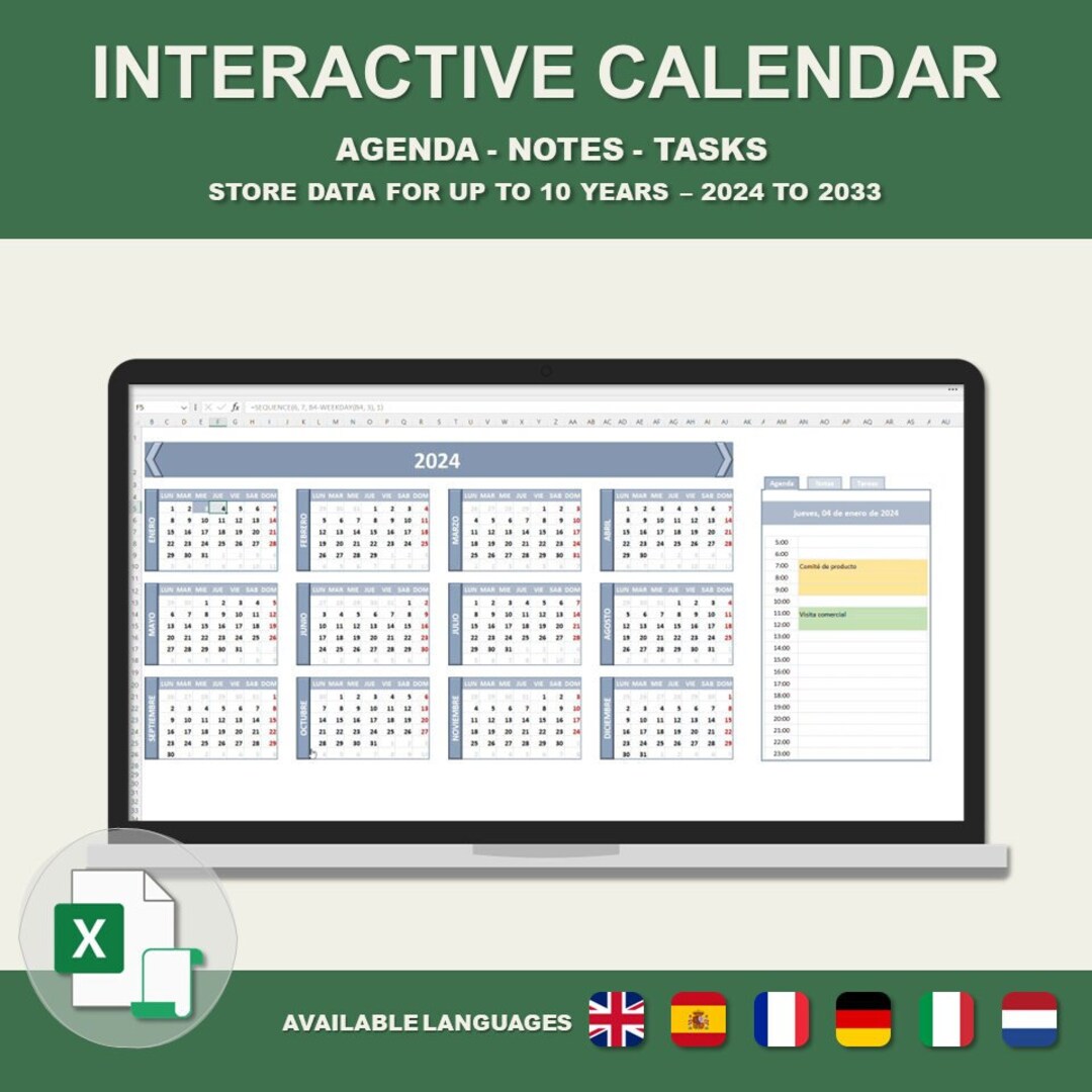 INTERACTIVE CALENDAR - Etsy