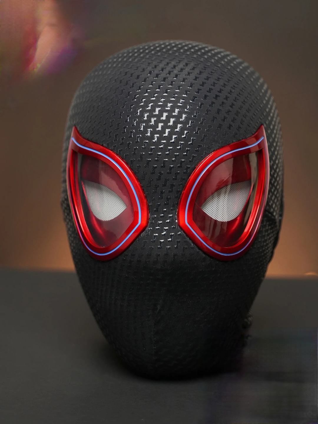 Miles Morales Mask With Blinking Movable Eyes Helmet With Ring Remote ...