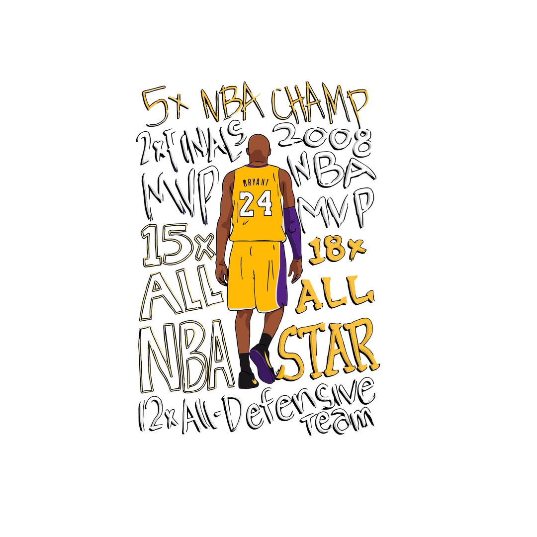 Kobe Bryant Svg-kobe Bryant Png-basketball Star Svg-file for Cricut ...