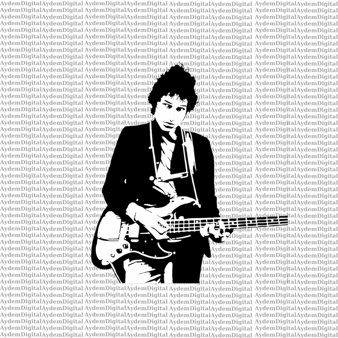 Bob Dylan SVG PNG Digital Design Bob Dylan Fan Guitar Music Artist ...