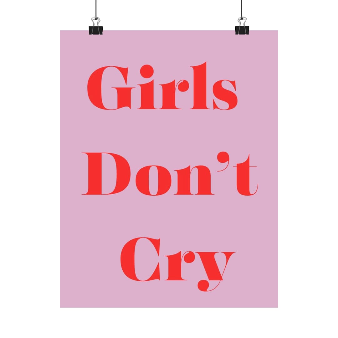 Girls Don't Cry Poster - Etsy