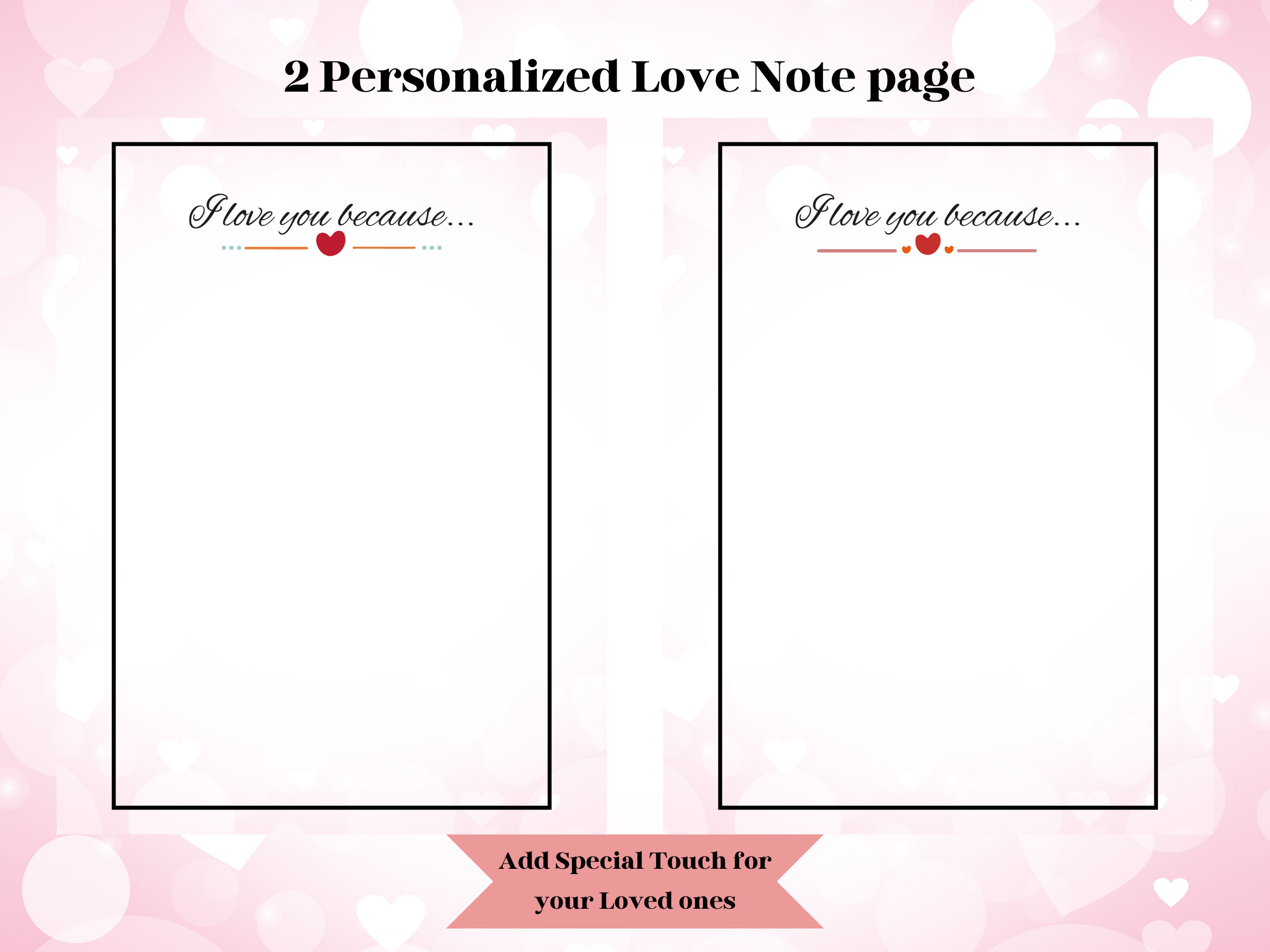 Reasons Why I Love You Cards, Printable Love Notes, Valentine's Day ...