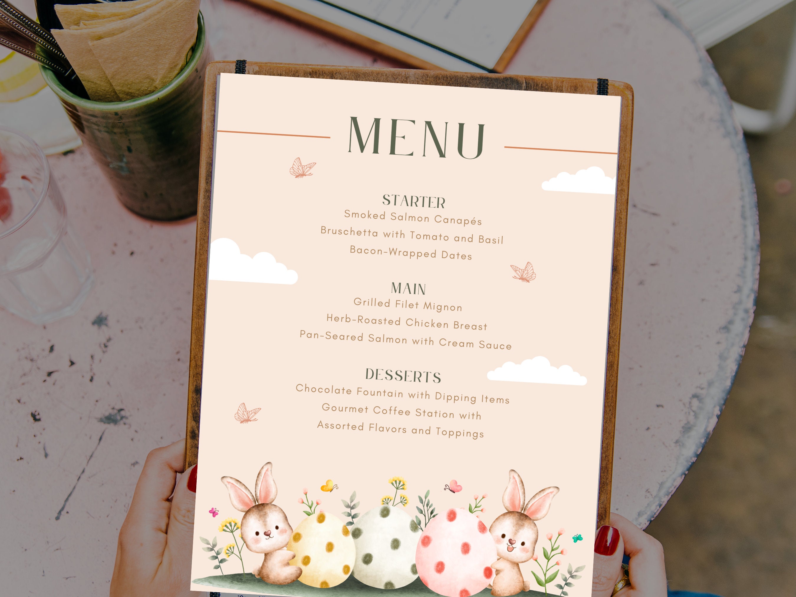 Easter Brunch Menu, Editable Easter Menu, Printable Easter Menu, Easter ...