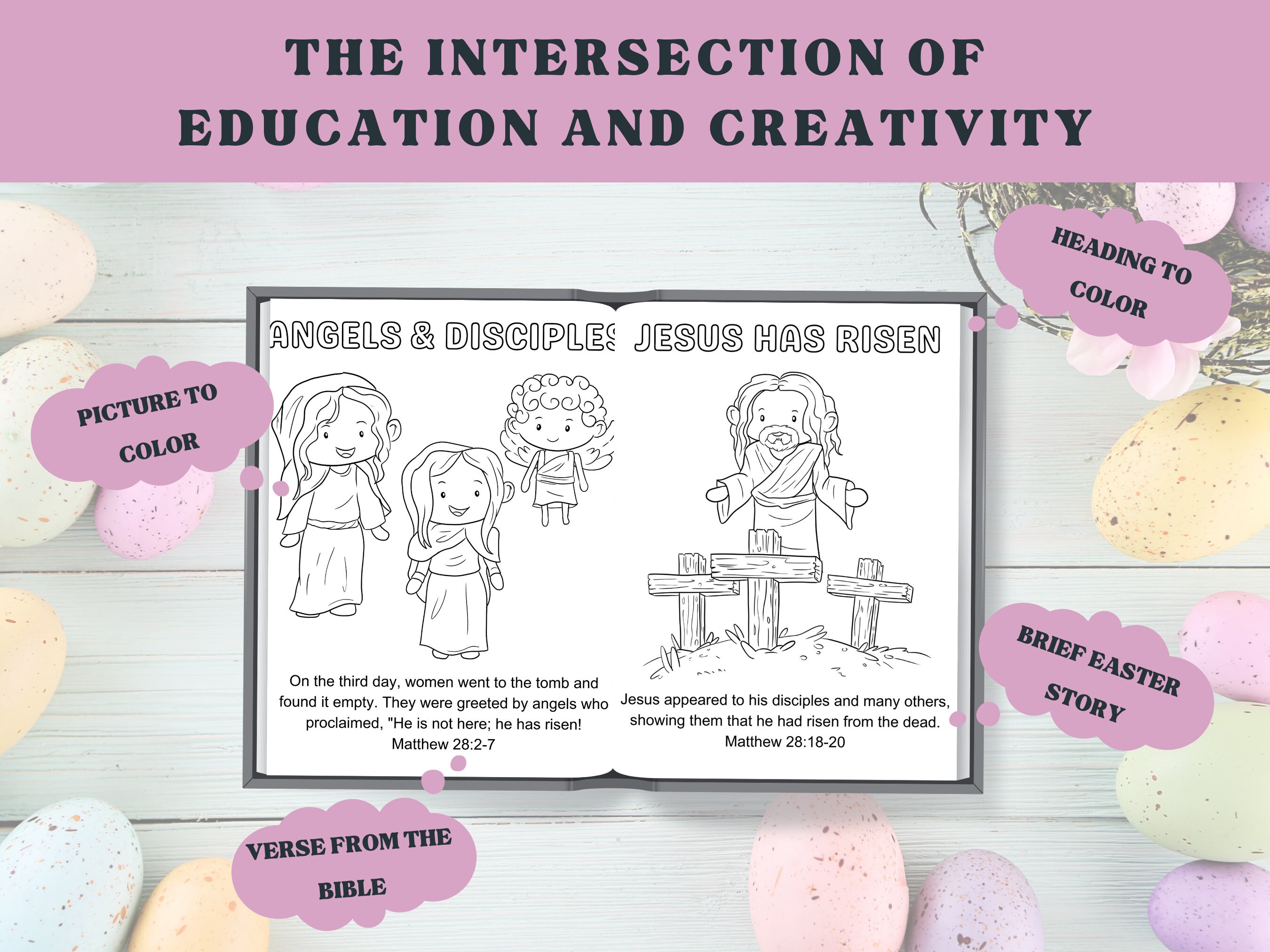 Easter Story Coloring Pages, Bible Easter Story, Printable Easter Story ...