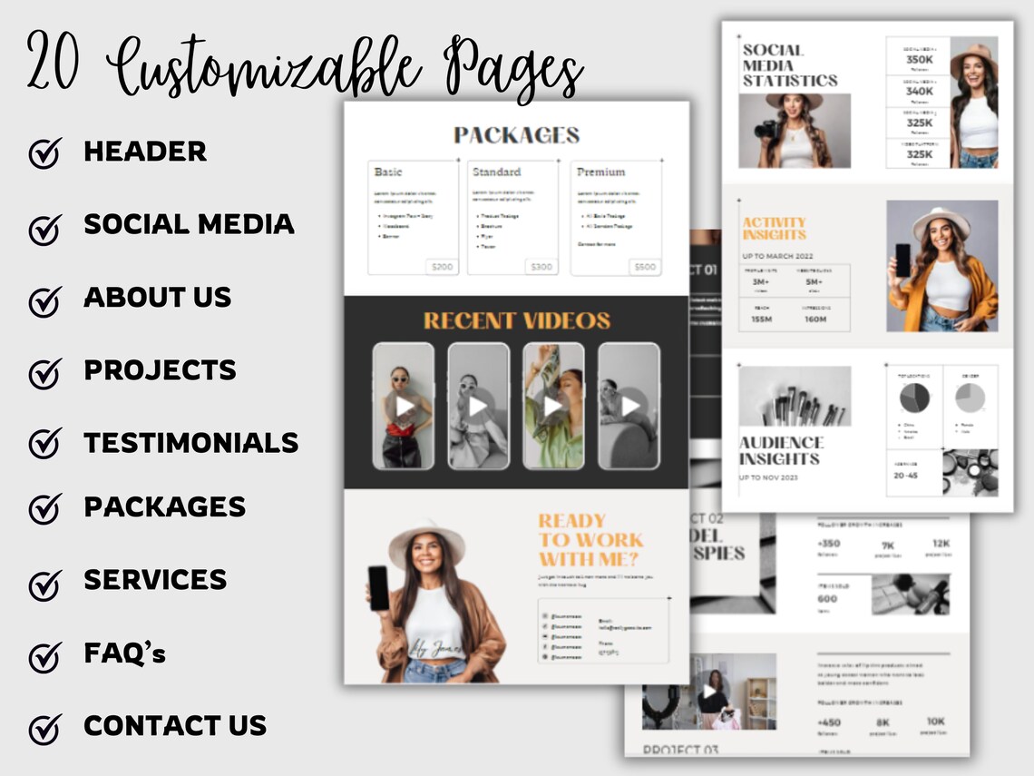 UGC Portfolio Canva Template , UGC Website Template, UGC Landing Page ...